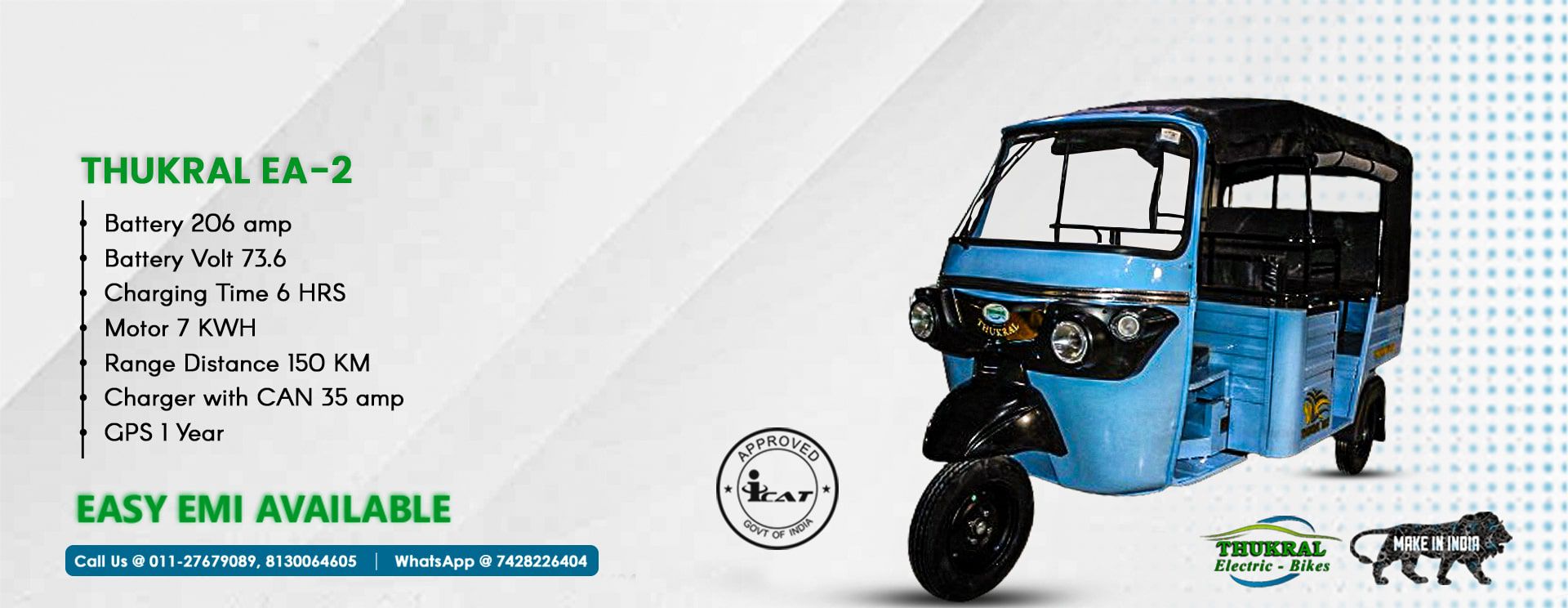 Electric Auto Rickshaw, Battery Passenger Auto, Electric Passenger Auto ...